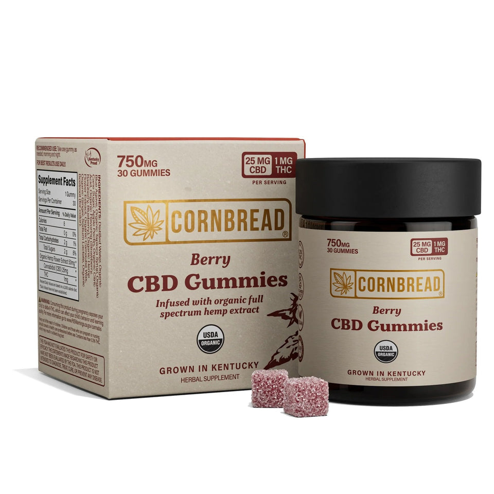Cornbread Farms Full Spectrum CBD Gummies - 750mg - Berry Flavor / $ 39 ...