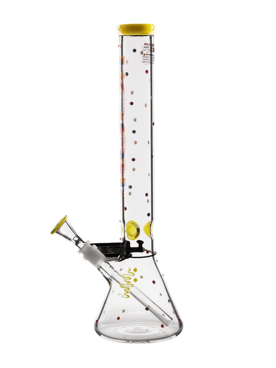 ROOR Custom 18" Beaker Bong with Swarovski Crystal Overlay, Tie Dye ...